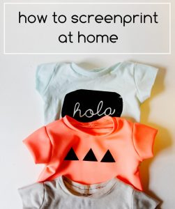 how to screen print at home, graphic tees for baby and a silhouette ...