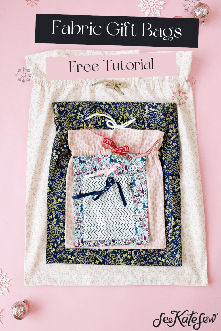fabric gift bag pattern - see kate sew