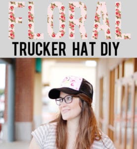 floral trucker hat DIY - custom hat template - see kate sew