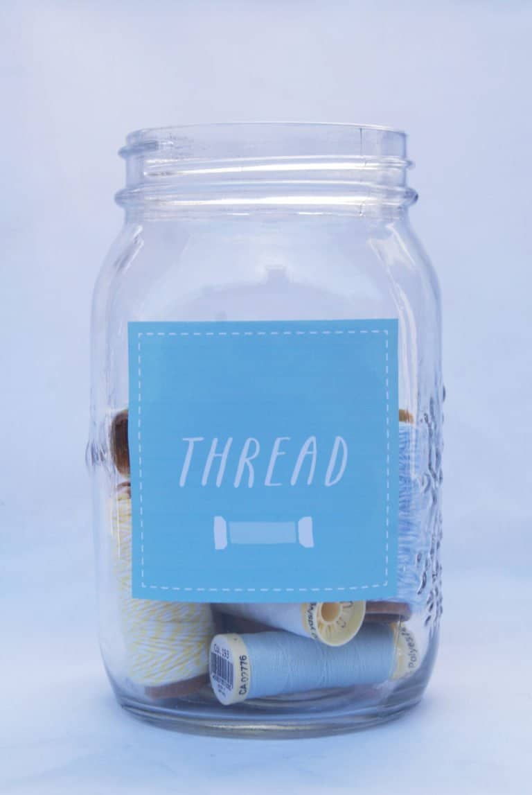 sewing room organization with free printables! - see kate sew