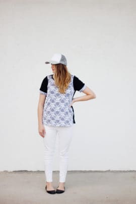 DIY Lace Overlay Tee - see kate sew