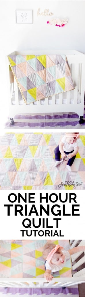 ONE HOUR triangle quilt! - see kate sew