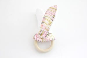 girly bandana bibs + a wooden ring teether tutorial - see kate sew