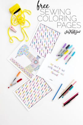 FREE Sewing Coloring Pages - see kate sew