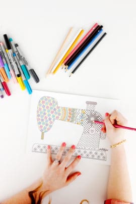 FREE Sewing Coloring Pages - see kate sew