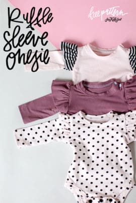 Ruffle Sleeve Onesie + Basic Onesie Pattern (FREE)! - see kate sew
