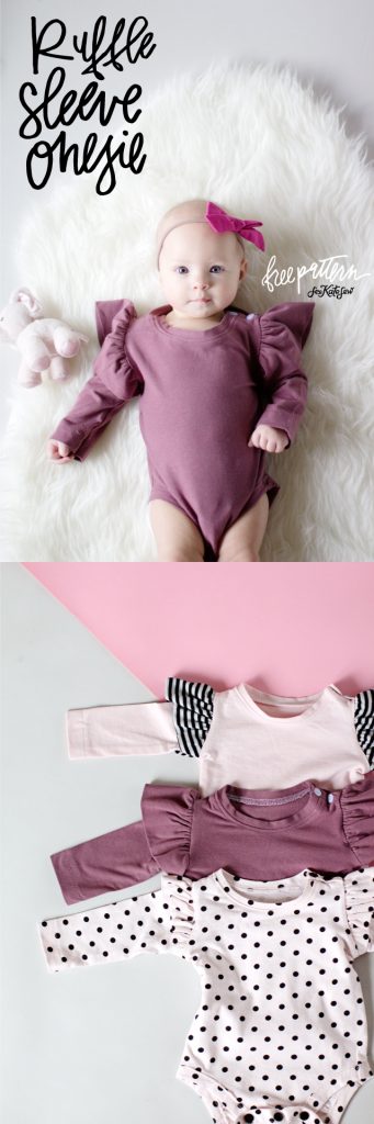 Ruffle Sleeve Onesie + Basic Onesie Pattern (FREE)! - see kate sew
