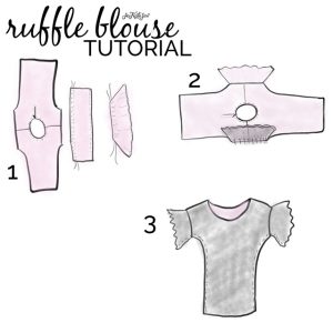 DIY ruffle sleeve blouse - see kate sew