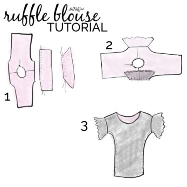 DIY ruffle sleeve blouse - see kate sew