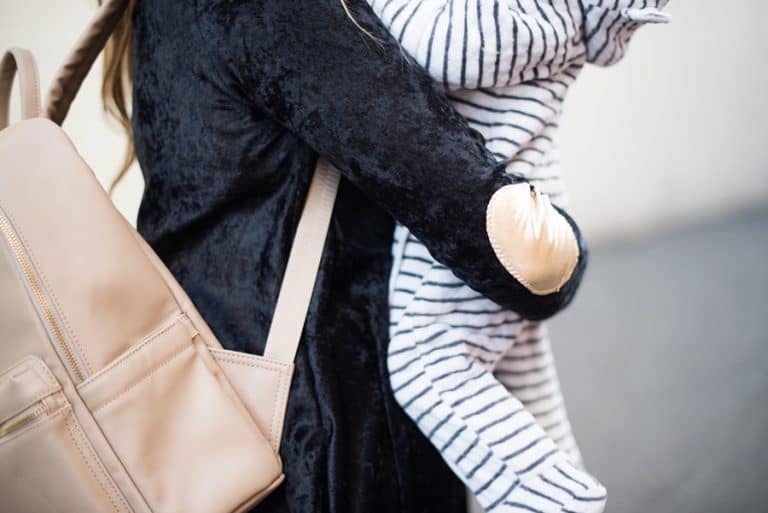 NYE crushed velvet and pleather dress with JOANN - see kate sew