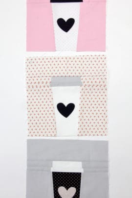 QBOM: Coffee Cup Quilt Block - see kate sew