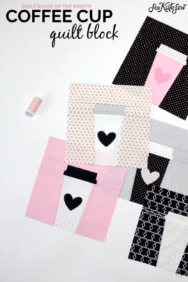 QBOM: Coffee Cup Quilt Block - see kate sew