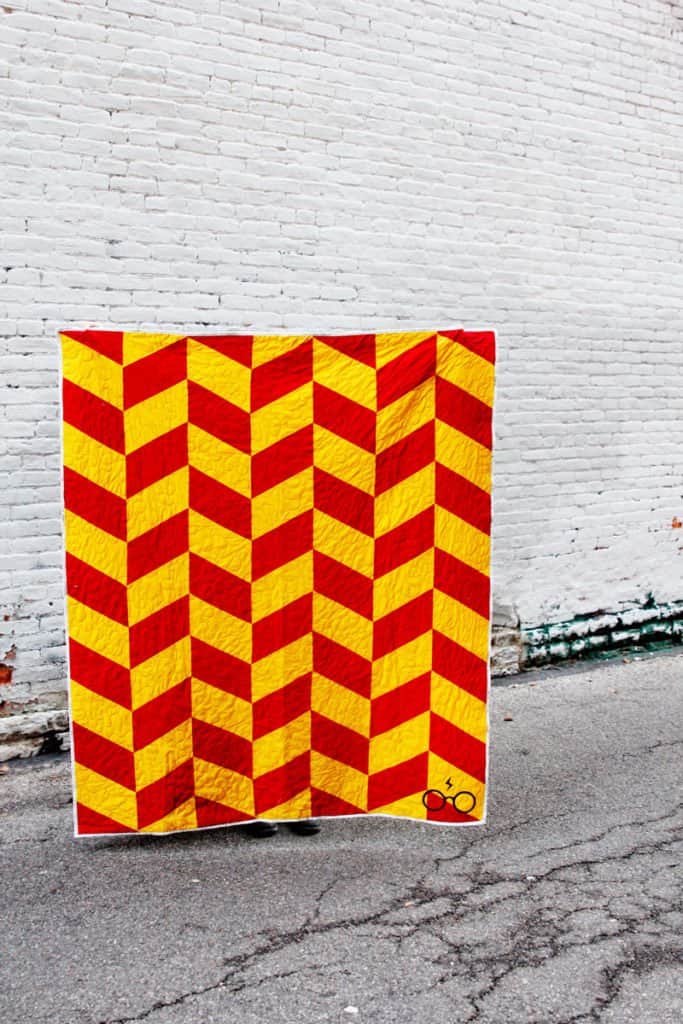 Harry Potter Quilt + Herringbone Quilt Pattern Template - see kate sew