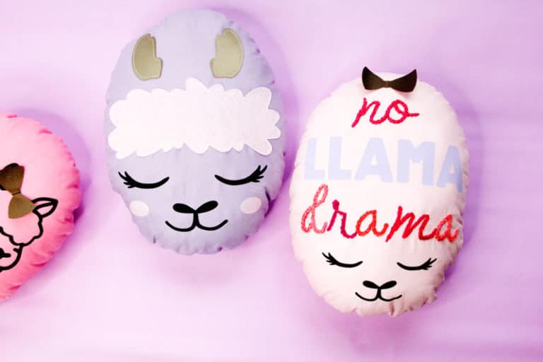 No Drama Llama! DIY llama pillow with the Cricut Maker - see kate sew