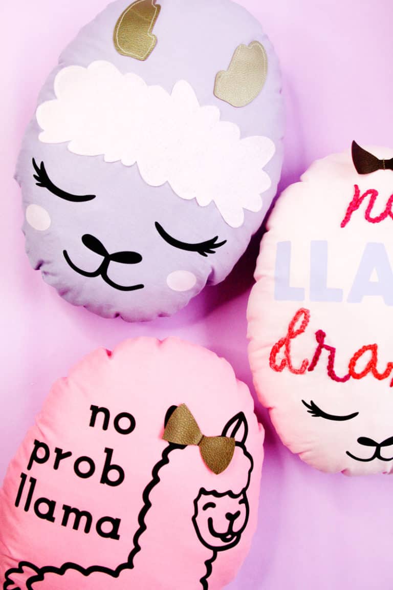 No Drama Llama! DIY llama pillow with the Cricut Maker - see kate sew