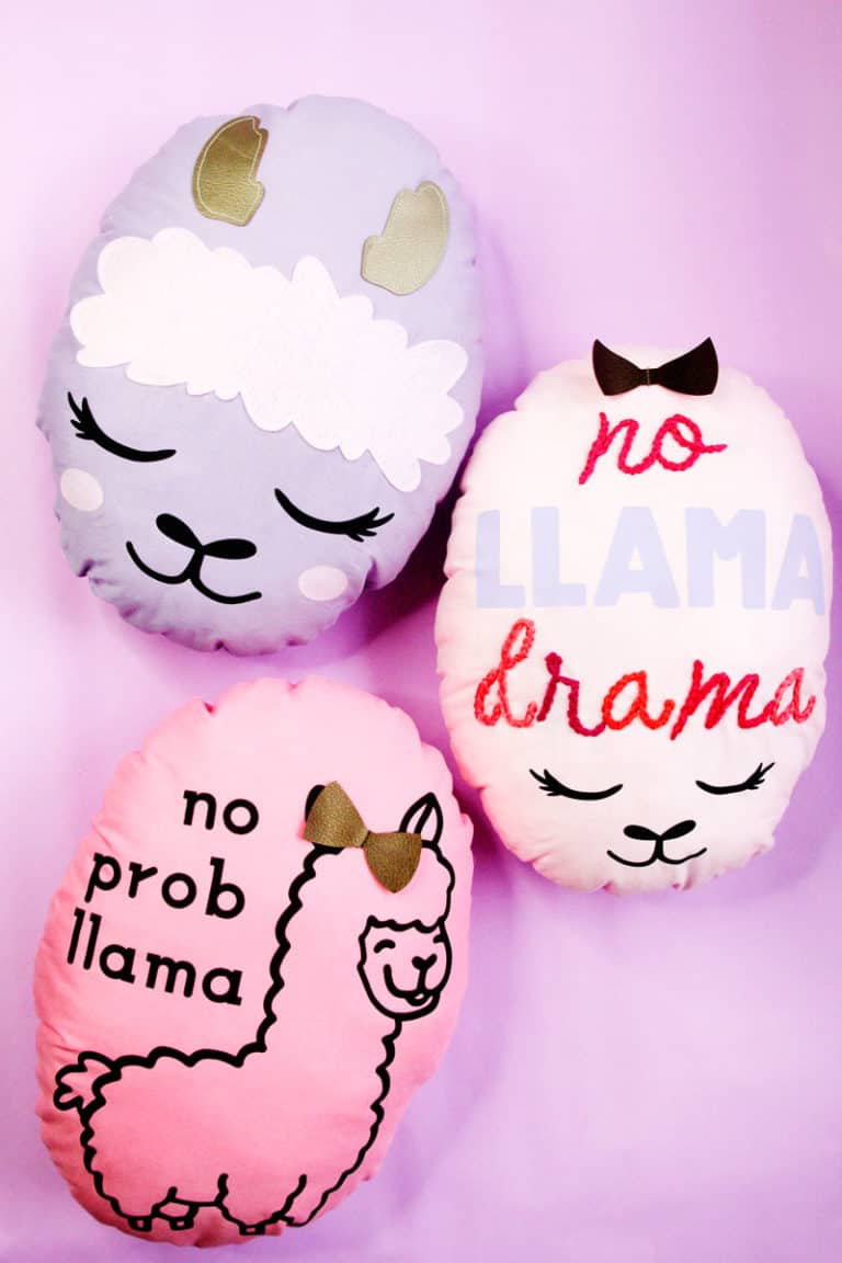 No Drama Llama! DIY llama pillow with the Cricut Maker - see kate sew