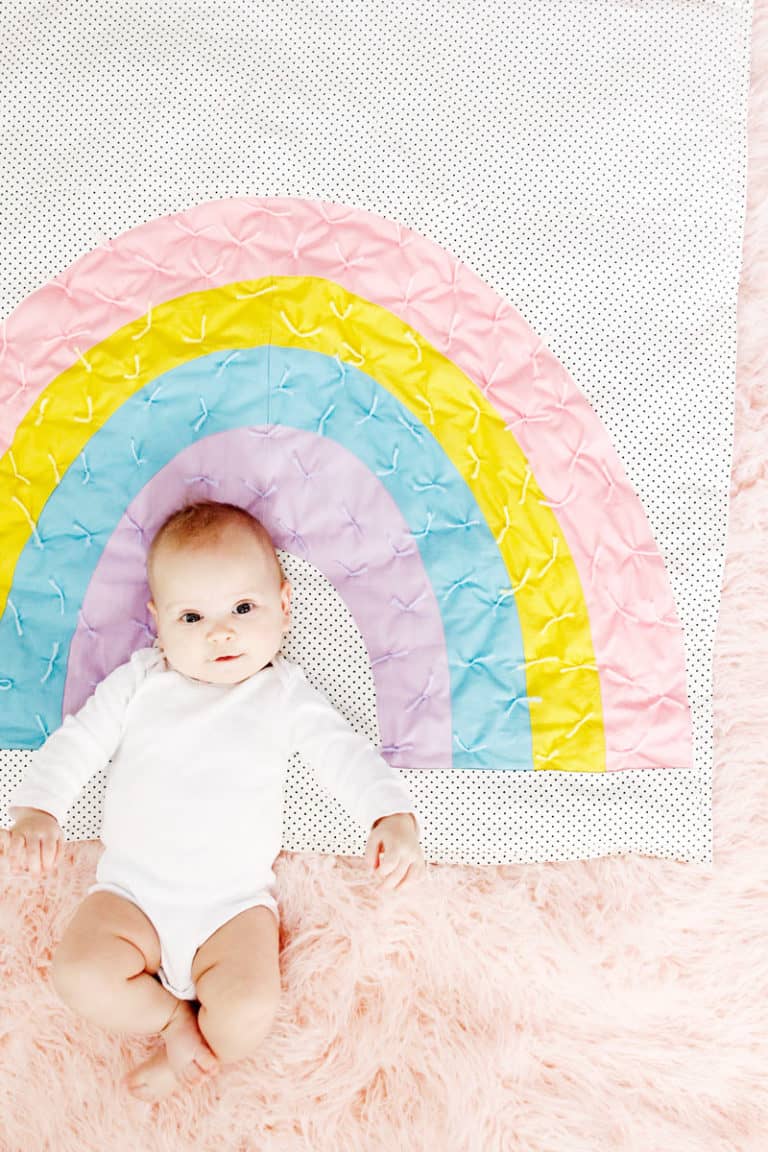 Rainbow Baby Quilt with Cricut - see kate sew