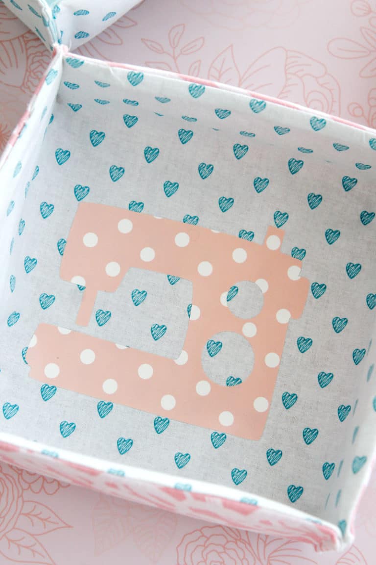 fabric boxes diy with free pdf pattern - see kate sew