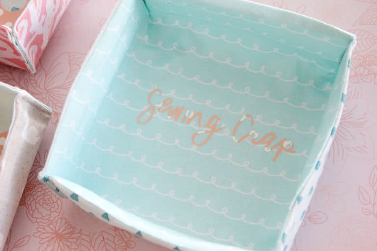 fabric boxes diy with free pdf pattern - see kate sew