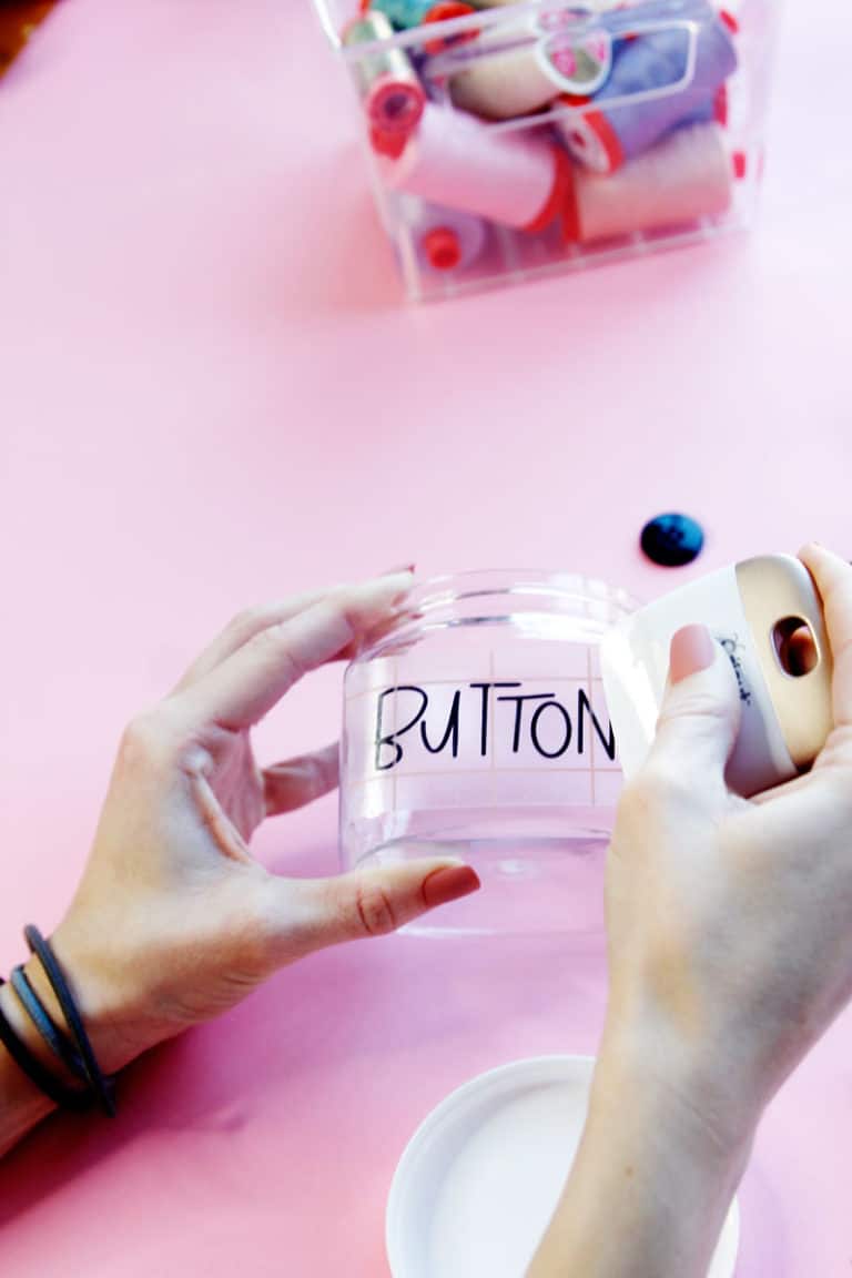 Vinyl Sewing Room Labels DIY - see kate sew