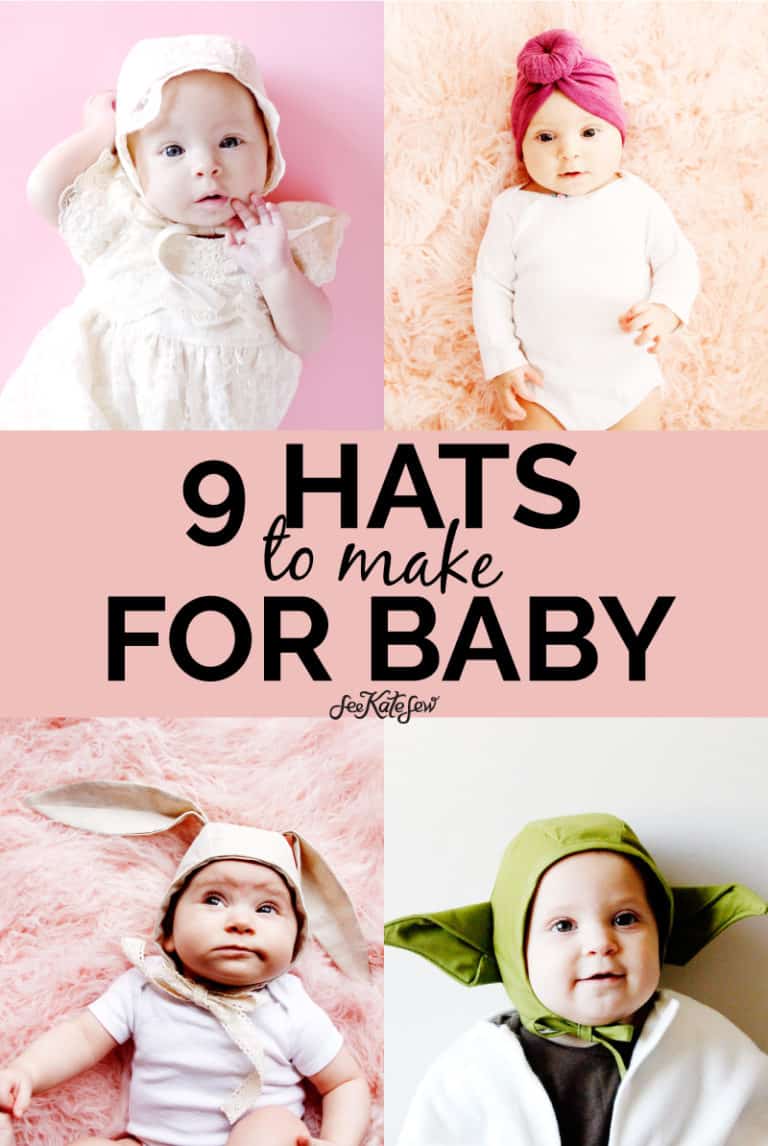9 baby hats to make - bonnets, knotted hat and more! - see kate sew