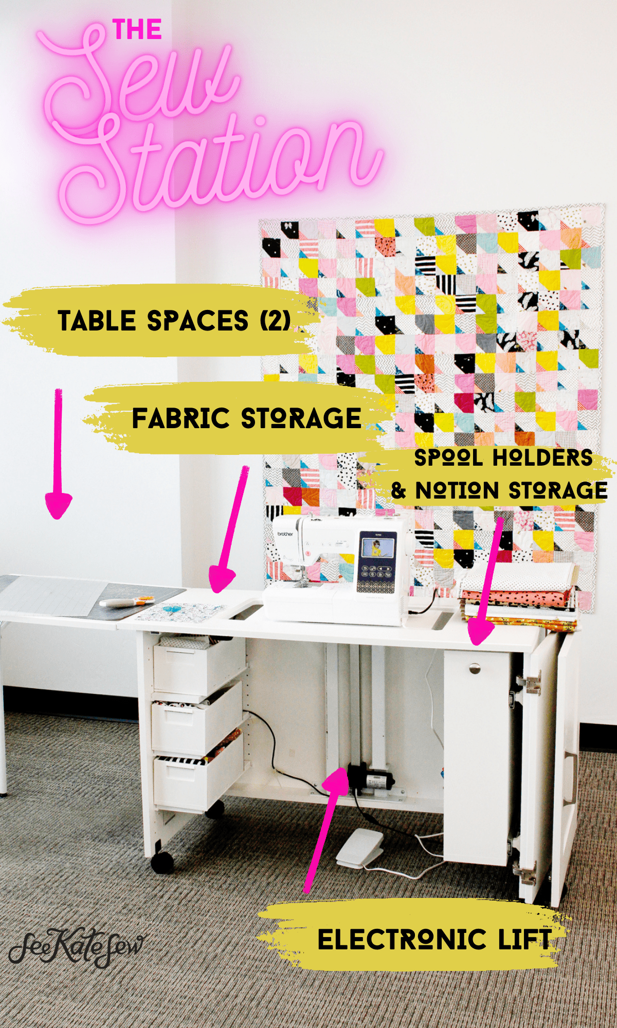 The BEST Sewing Machine Table - Sew Station Review - see kate sew