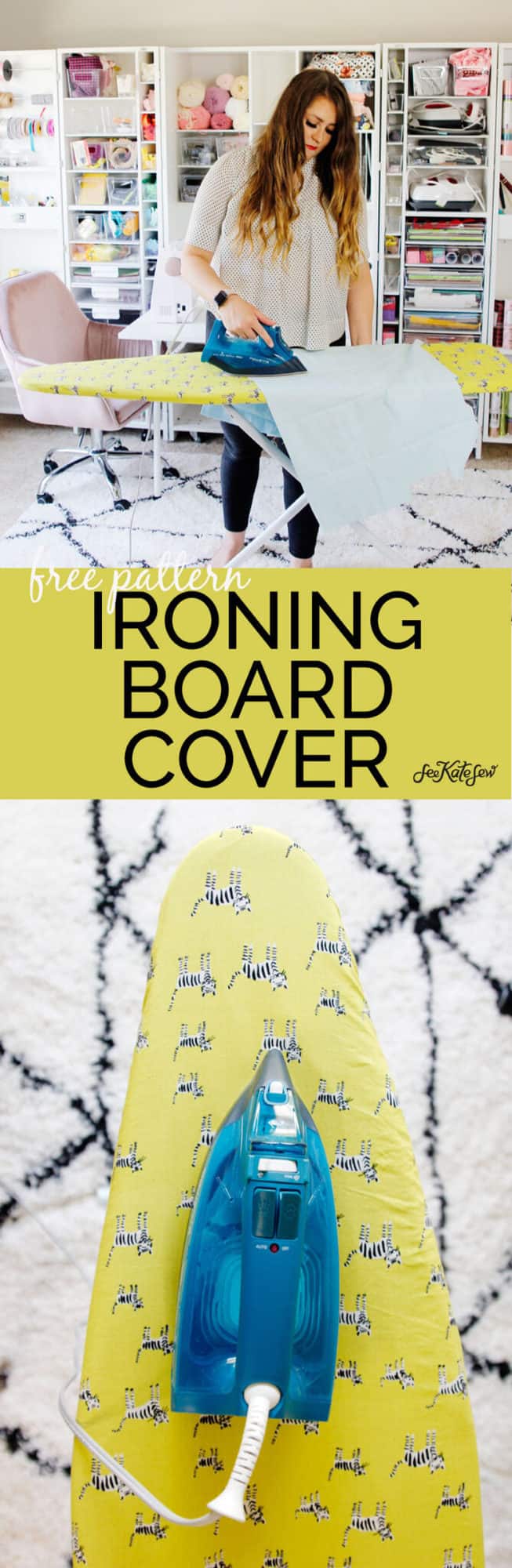 DIY ironing board cover - FREE pattern - see kate sew