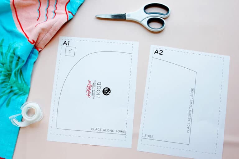 How to Make a Hooded Towel - with template download - see kate sew