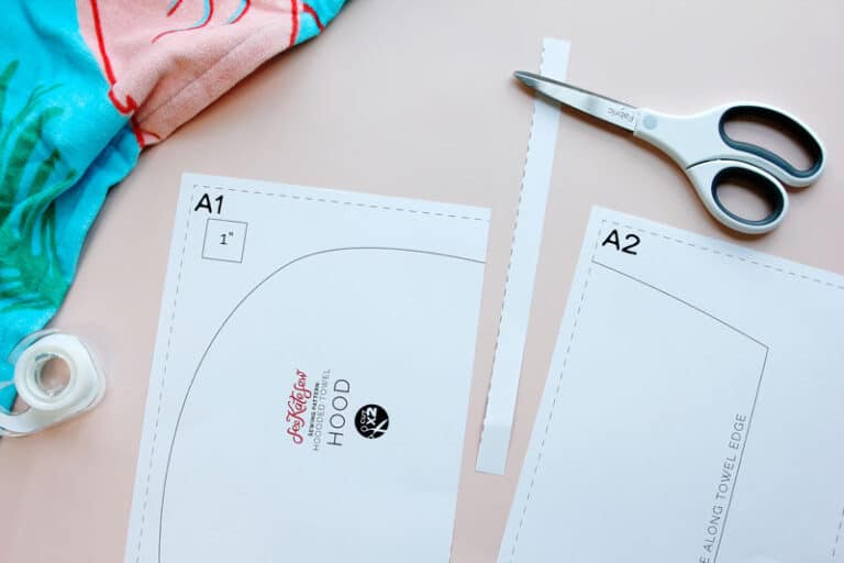 How to Make a Hooded Towel - with template download - see kate sew