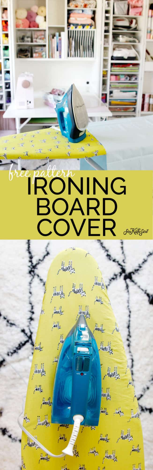 DIY ironing board cover - FREE pattern - see kate sew