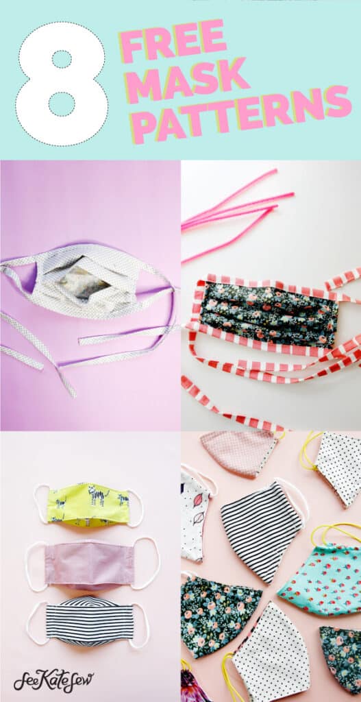 8 free mask sewing patterns to make - see kate sew