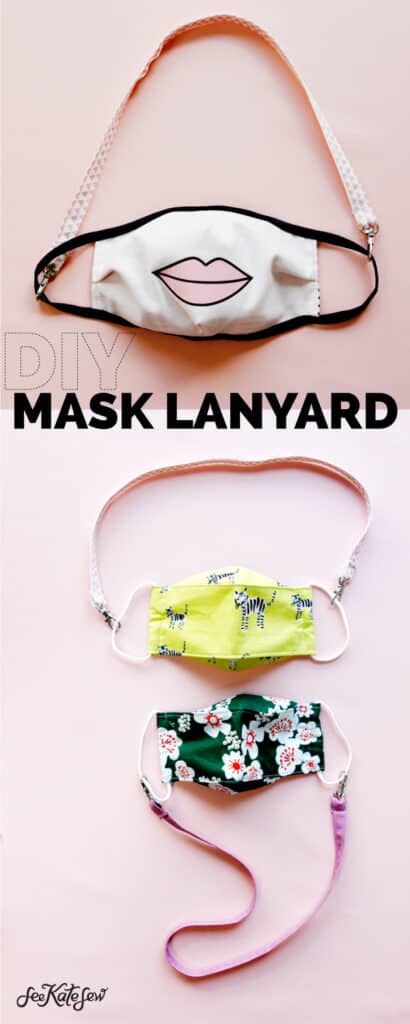 Face Mask Holder Strap DIY - Lanyard with clips - see kate sew