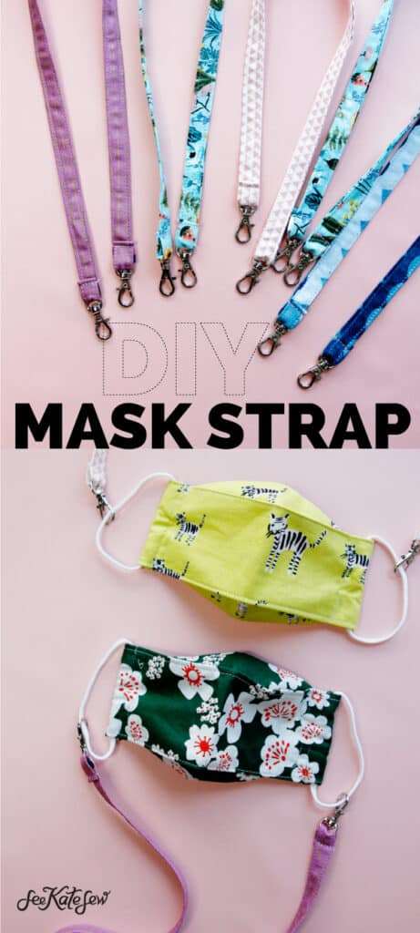 Face Mask Holder Strap DIY - Lanyard with clips - see kate sew