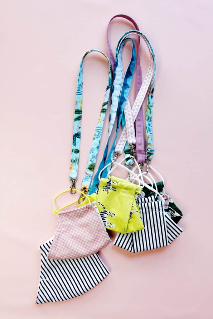 Face Mask Holder Strap DIY - Lanyard with clips - see kate sew