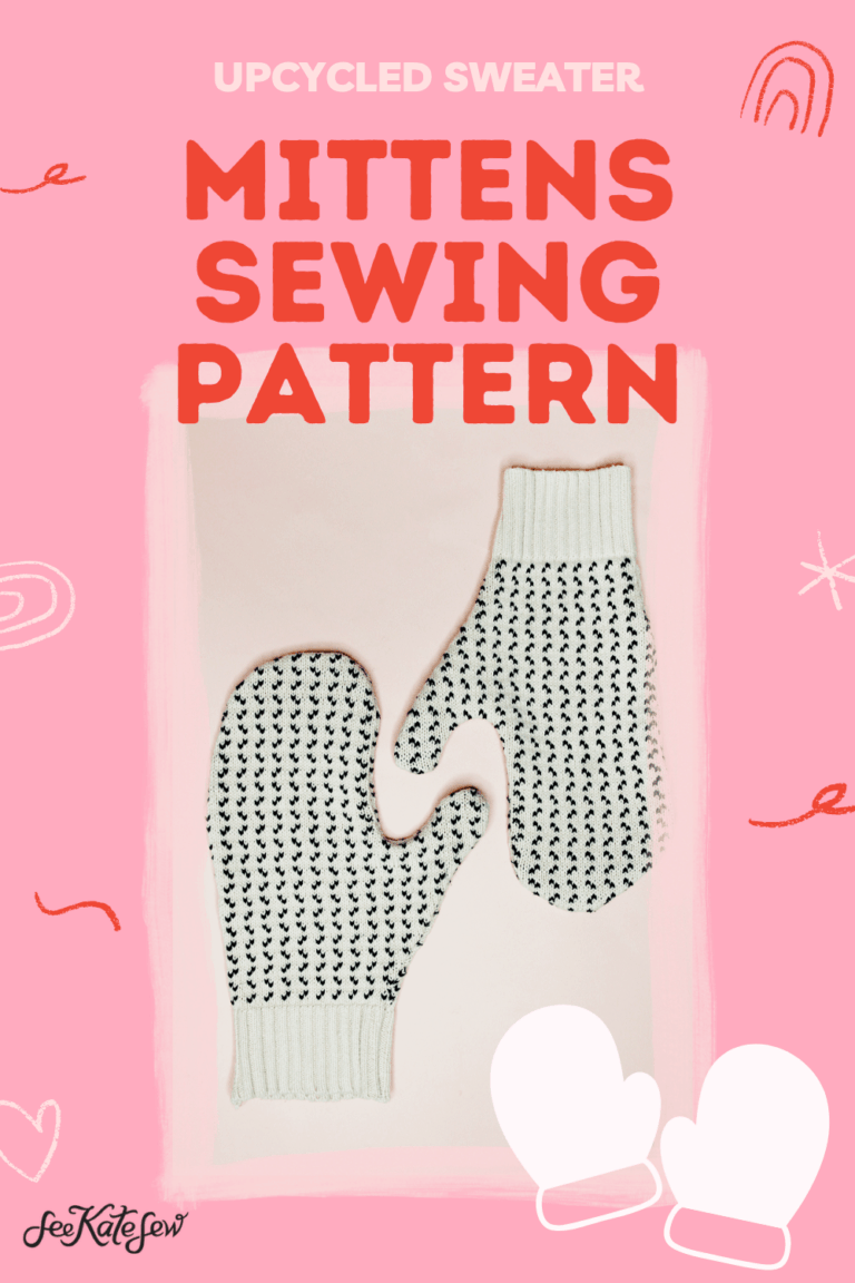 Sweater Mitten Pattern Sewing - Free Mittens PDF Download - see kate sew