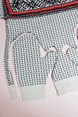 Sweater Mitten Pattern Sewing - Free Mittens PDF Download - see kate sew