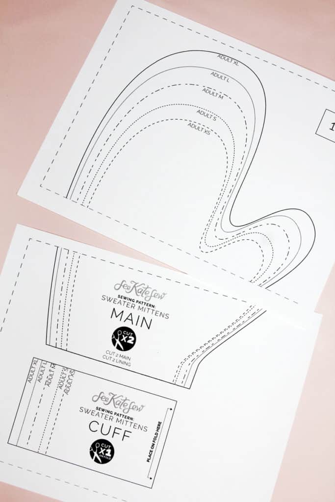 Free Printable Fleece Mitten Pattern Printable World Holiday