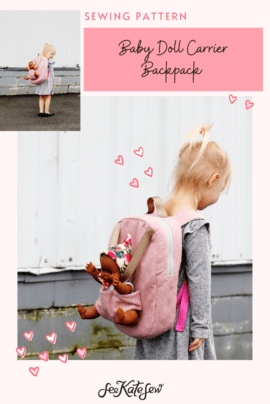 Baby Doll Carrier Pattern - Sew a Backpack with a doll holder - see ...