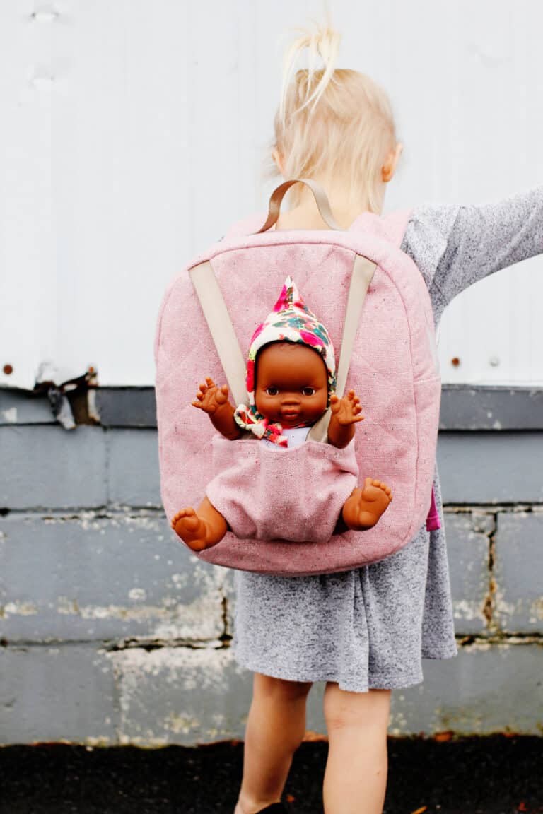 Baby Doll Carrier Pattern - Sew a Backpack with a doll holder - see ...