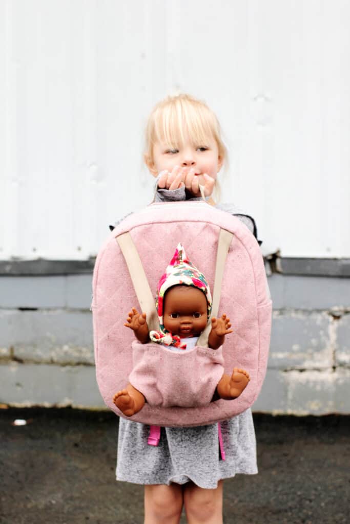 Baby Doll Carrier Pattern - Sew a Backpack with a doll holder - see ...