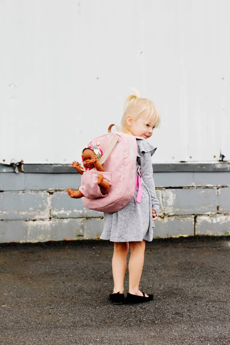 Baby Doll Carrier Pattern - Sew a Backpack with a doll holder - see ...