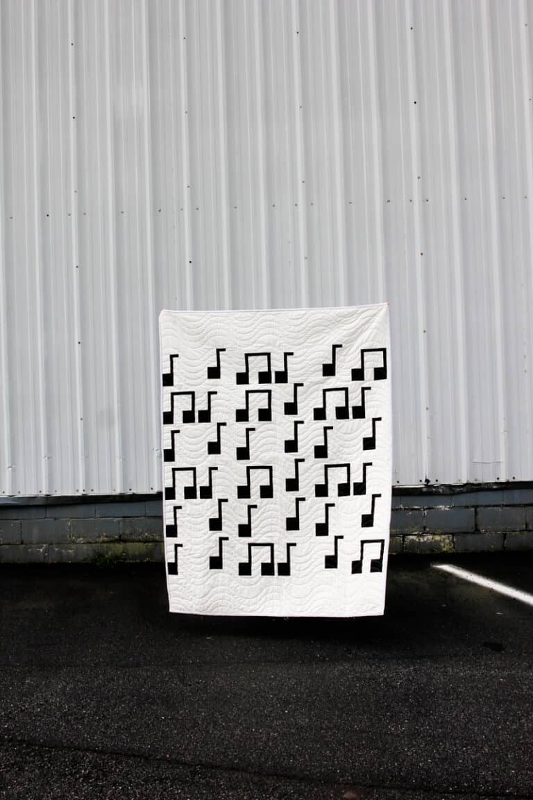 The Sheet Music Quilt Pattern - Quilt for Music Lovers - see kate sew