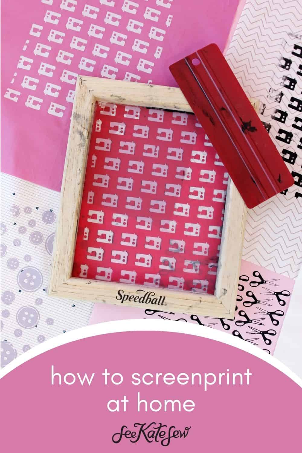 DIY Screenprinting with Speedball Speed Screens - see kate sew