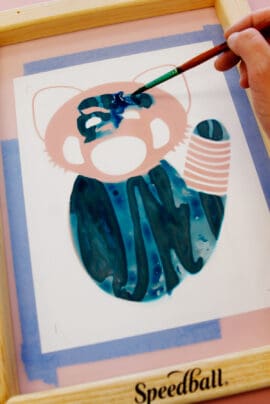 silk screen printing kit - DIY red panda plush toys - see kate sew