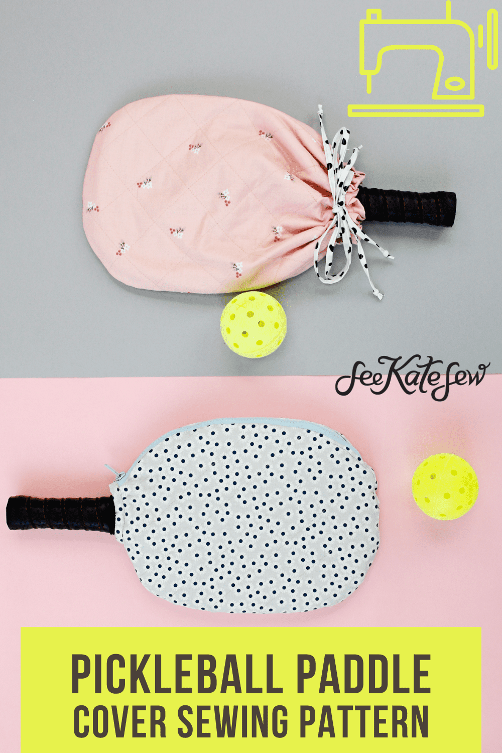 Pickleball Paddle Cover Pattern DIY - see kate sew