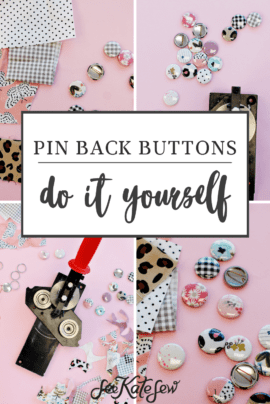 how to make button pins with fabric scraps - see kate sew
