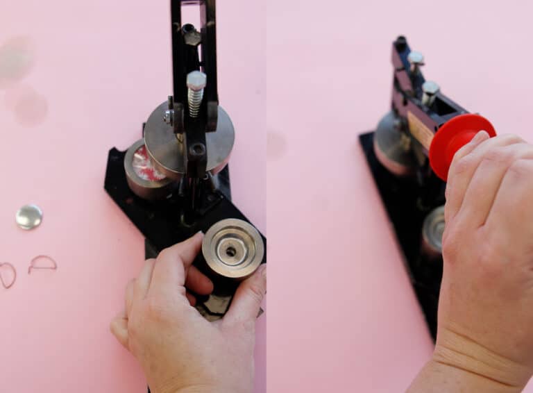 how to make button pins with fabric scraps - see kate sew