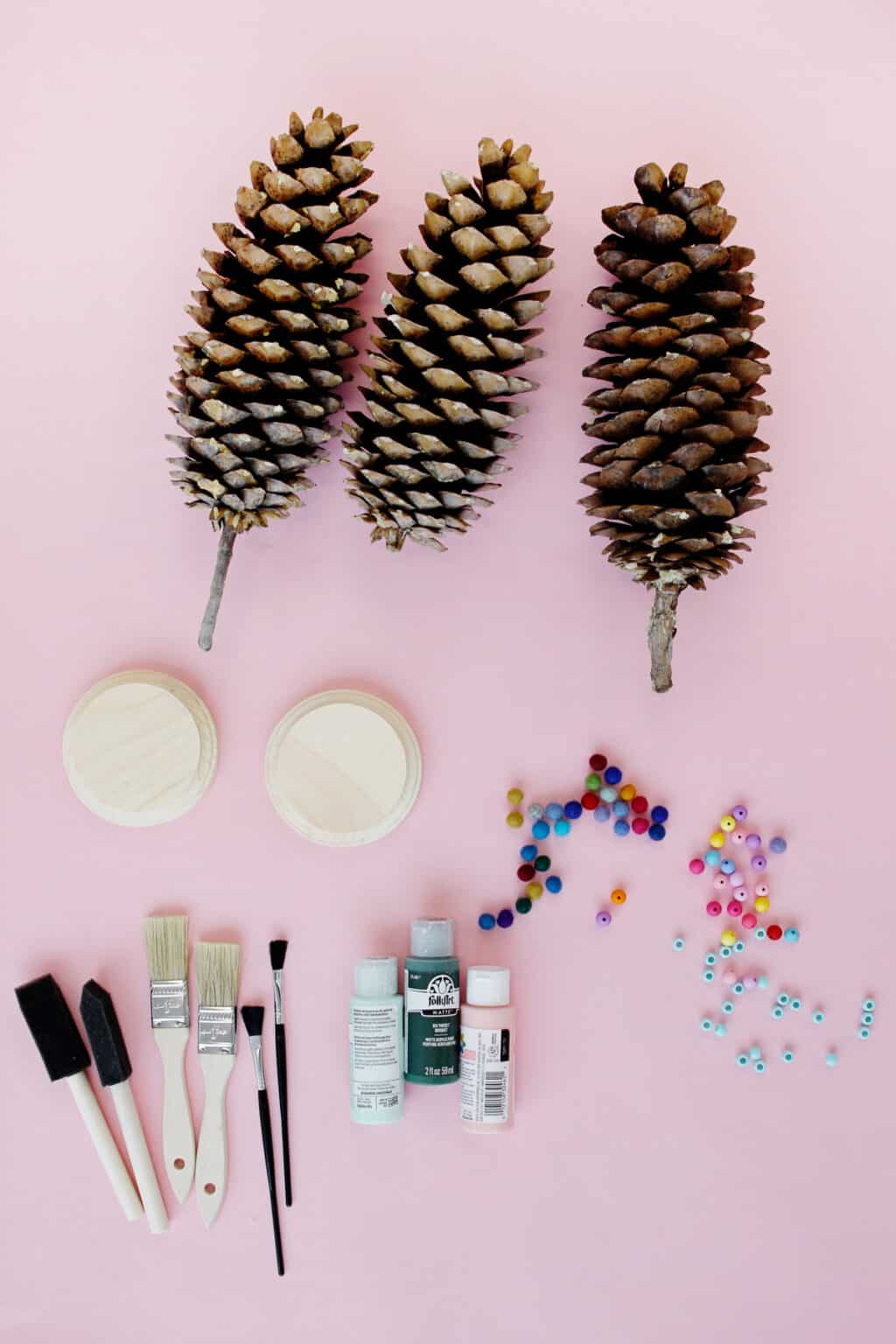 Pinecone Christmas Trees Craft - see kate sew