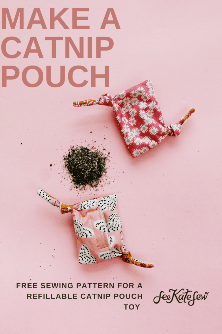 DIY Catnip Pouch - Make a Refillable Catnip Toy - see kate sew