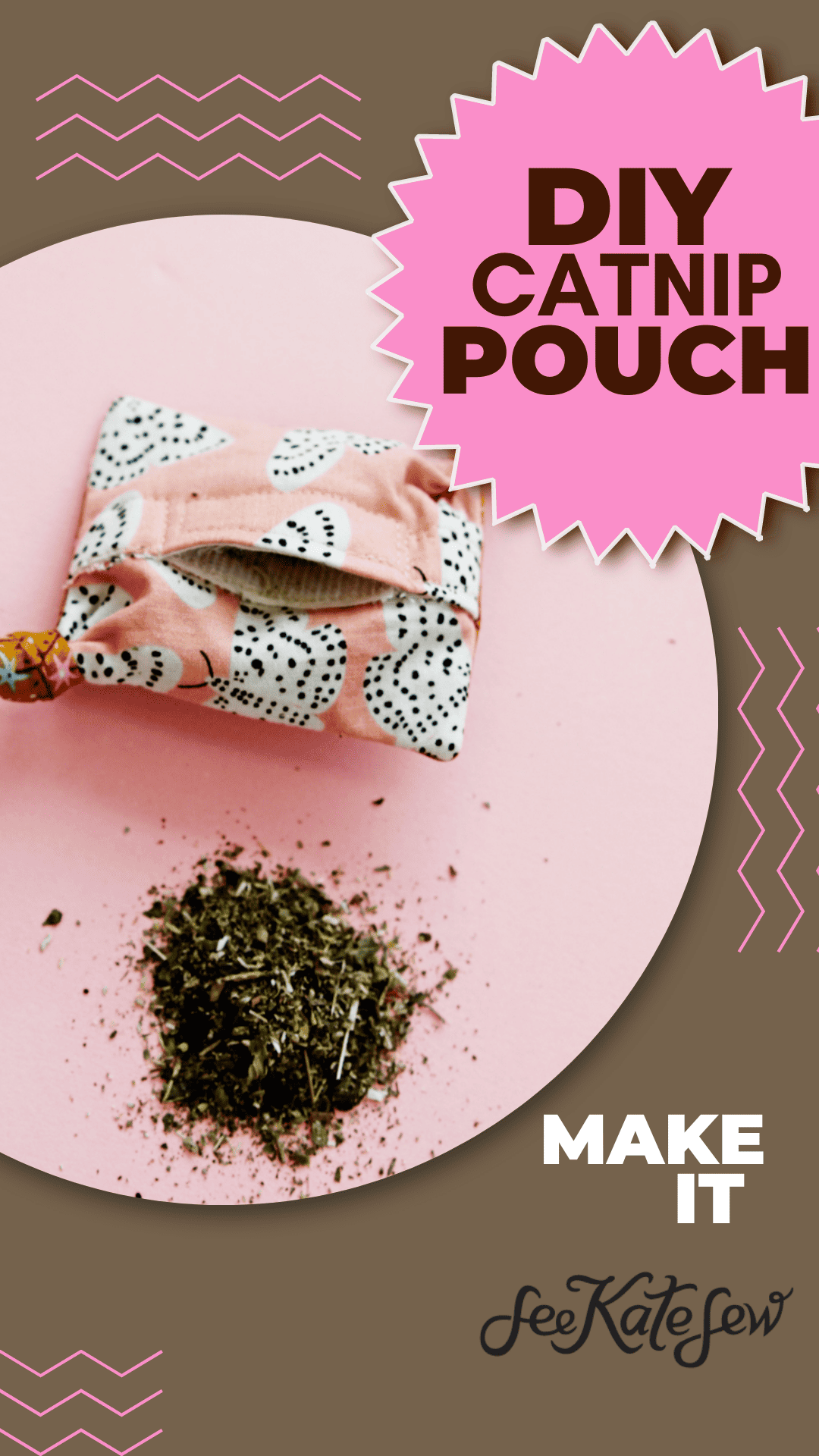 DIY Catnip Pouch - Make a Refillable Catnip Toy - see kate sew